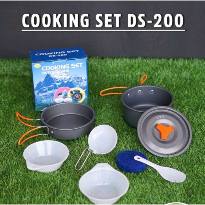 Jual Cooking Set DS-200/Nesting panci camping/Nesting gunung/Panci kemping | Shopee Indonesia