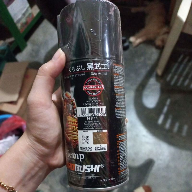 Jual CAT SEMPROT ANTI PANAS PILOX SAMURAI PAINT H1 SILVER / H2 BLACK*** Hi-Temp 300ML | Shopee ...