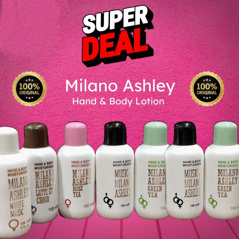 Jual MILANO ASHLEY Hand & Body Lotion Moisturiser Original BPOM ...