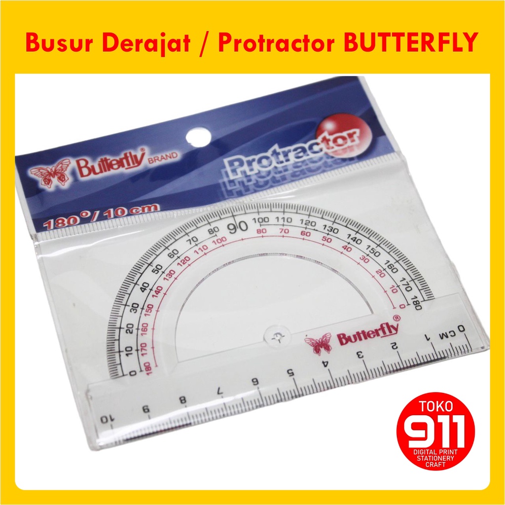 Jual BUSUR DERAJAT / PROTRACTOR BUTTERFLY 180 DERAJAT | Shopee Indonesia