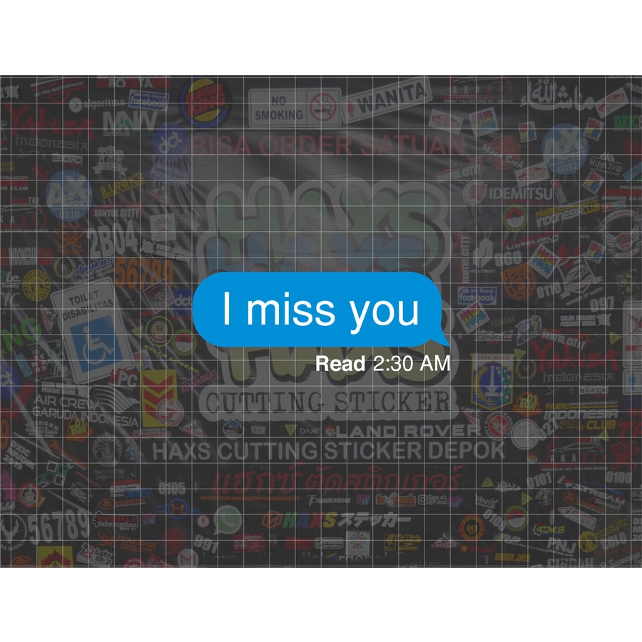 Jual Cutting Sticker Chat Whatsapp I Miss U 10 cm x 4 cm | Shopee Indonesia