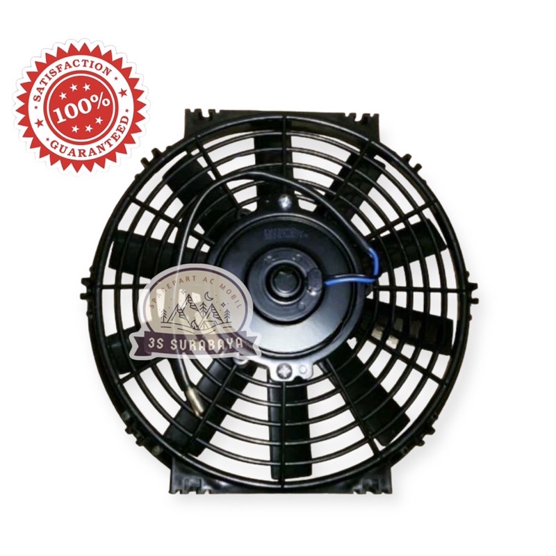 Jual Motor Extra Fan Radiator 10 inch Ac mobil Universal 24 Volt Hisap ...