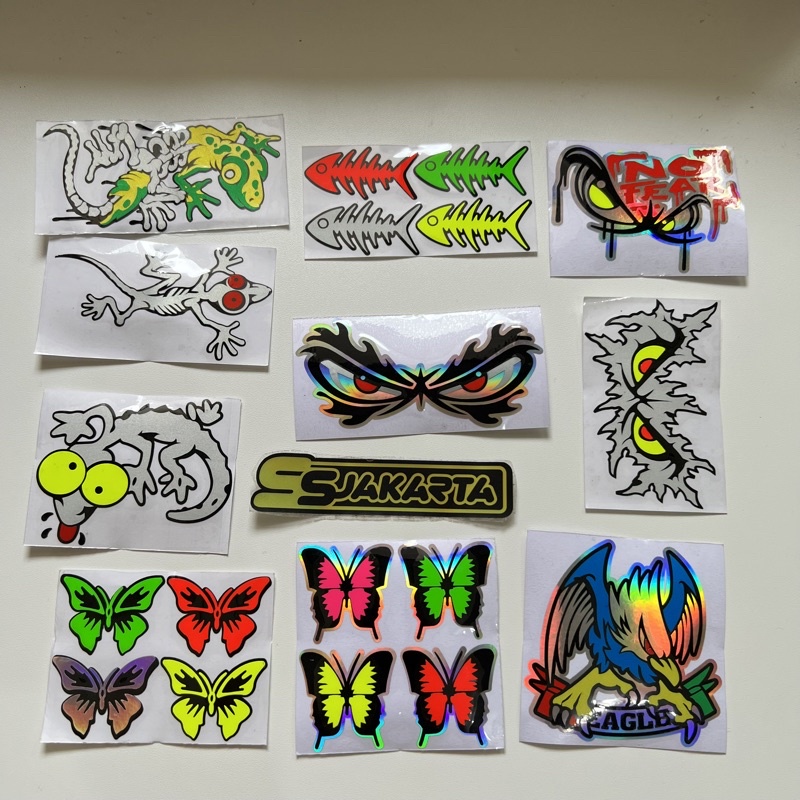 Jual STIKER STICKER NO FEAR TOKE CICAK KUPU KUPU EAGLE CUTTING | Shopee ...