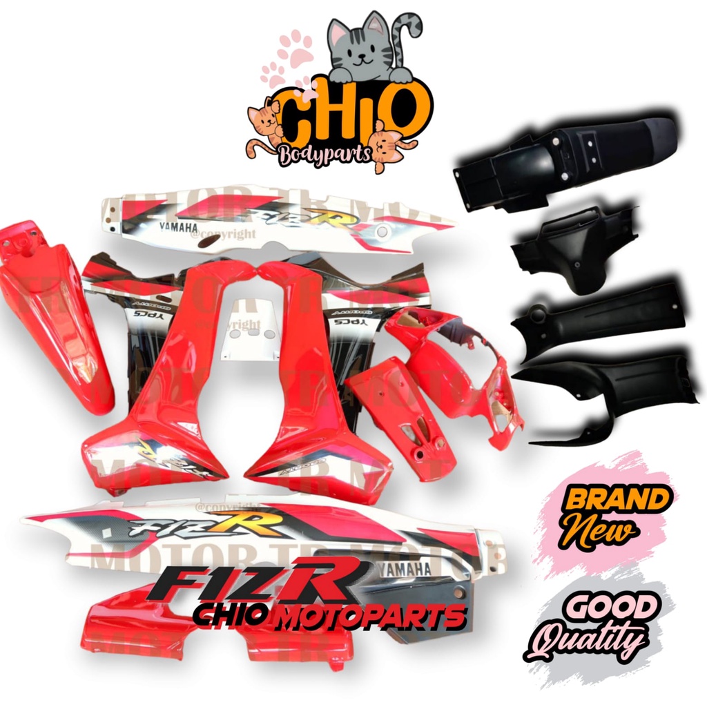 Jual Full Cover Body Fizr F1zr Sporty Merah Putih Full Set Halus Cover ...
