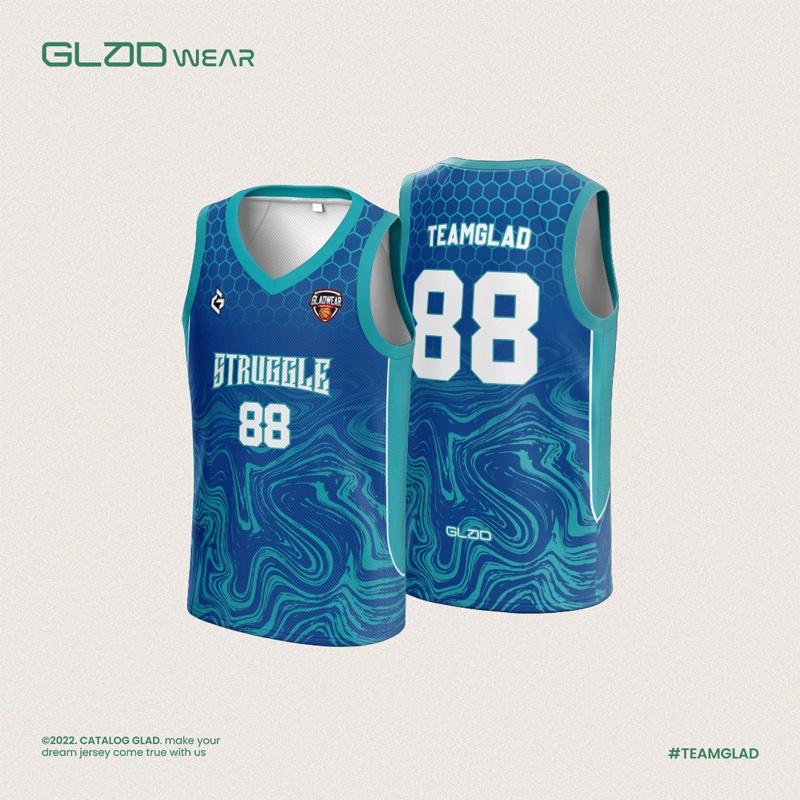 Jual GLADWEAR - Baju Jersey Basketball Custom Satuan Bahan Dry Fit ...
