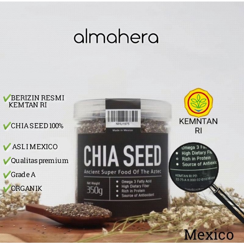 Jual CHIA SEED ASLI MEXICO GRADE A ALMAHERA 350 GRAM TAMPA CAMPURAN ...