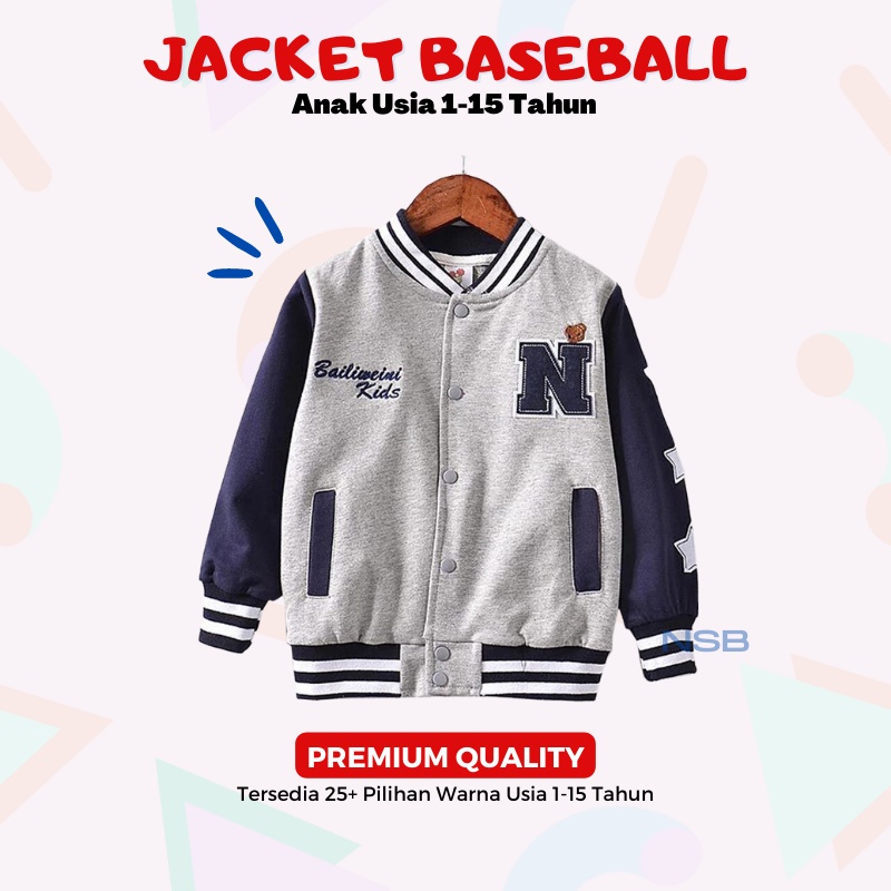 Jual Jacket Baseball Bomber Zipper Jaket Varsity Remaja Tanggung Laki ...