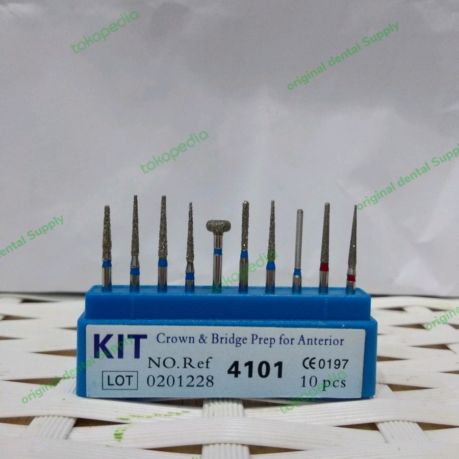 Jual Crown&Bridge Diamond Bur anterior posterior isi 10 pieces/ Dental ...