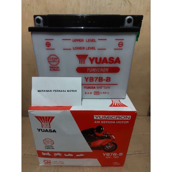 Jual Accu Motor Tiger YB7B-B Basah YUASA | Shopee Indonesia