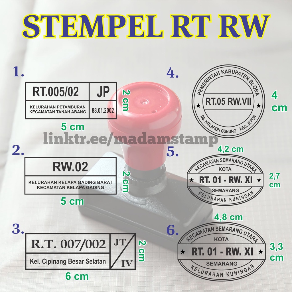 Jual stempel rt rw flash tinta otomatis pemerintahan kelurahan ...