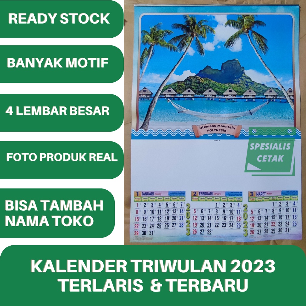 Jual KALENDER TRIWULAN 2023 TERMURAH DESAIN MENARIK | Shopee Indonesia
