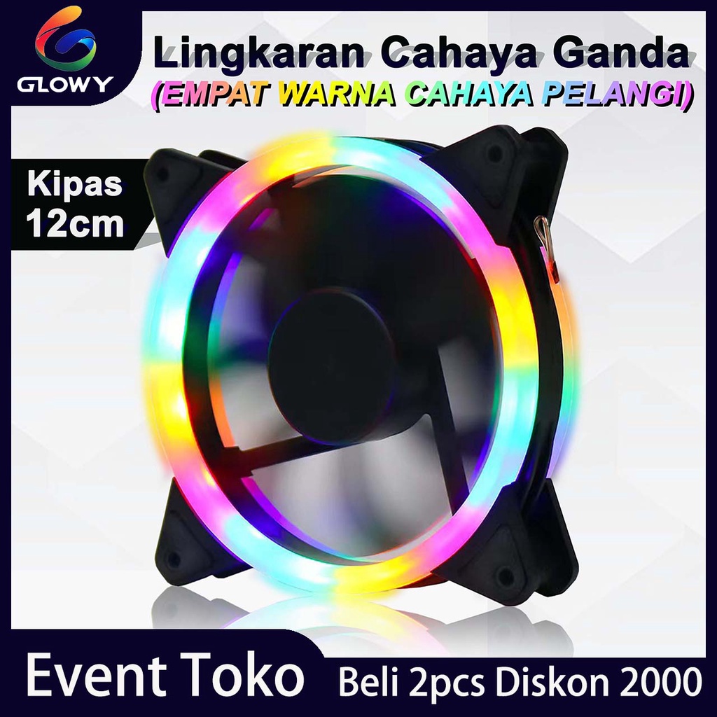 Jual （COD）GLOWY— FAN RGB 12CM / FAN CHASING RGB / FAN CASING 12CM FULL ...