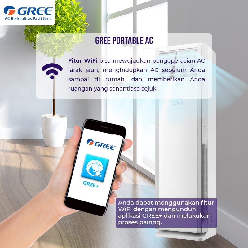 Jual AC FLOOR STANDING GREE 2 PK GVC 18STS SMART TOUCH SCREEN NON ...