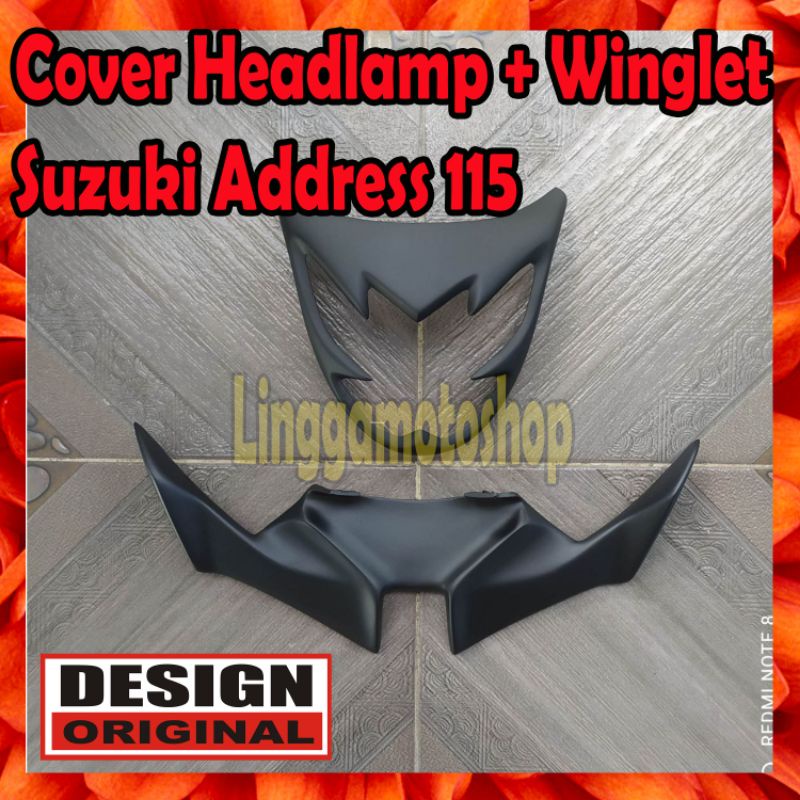 Jual PAKET WINGLET + COVER HEADLAMP SUZUKI ADDRESS 115 ( lis topeng ...