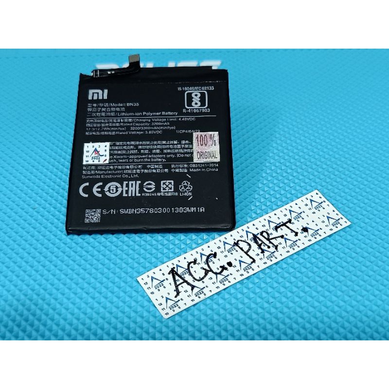 Jual BATERAI REDMI 5(BN35)ORI | Shopee Indonesia