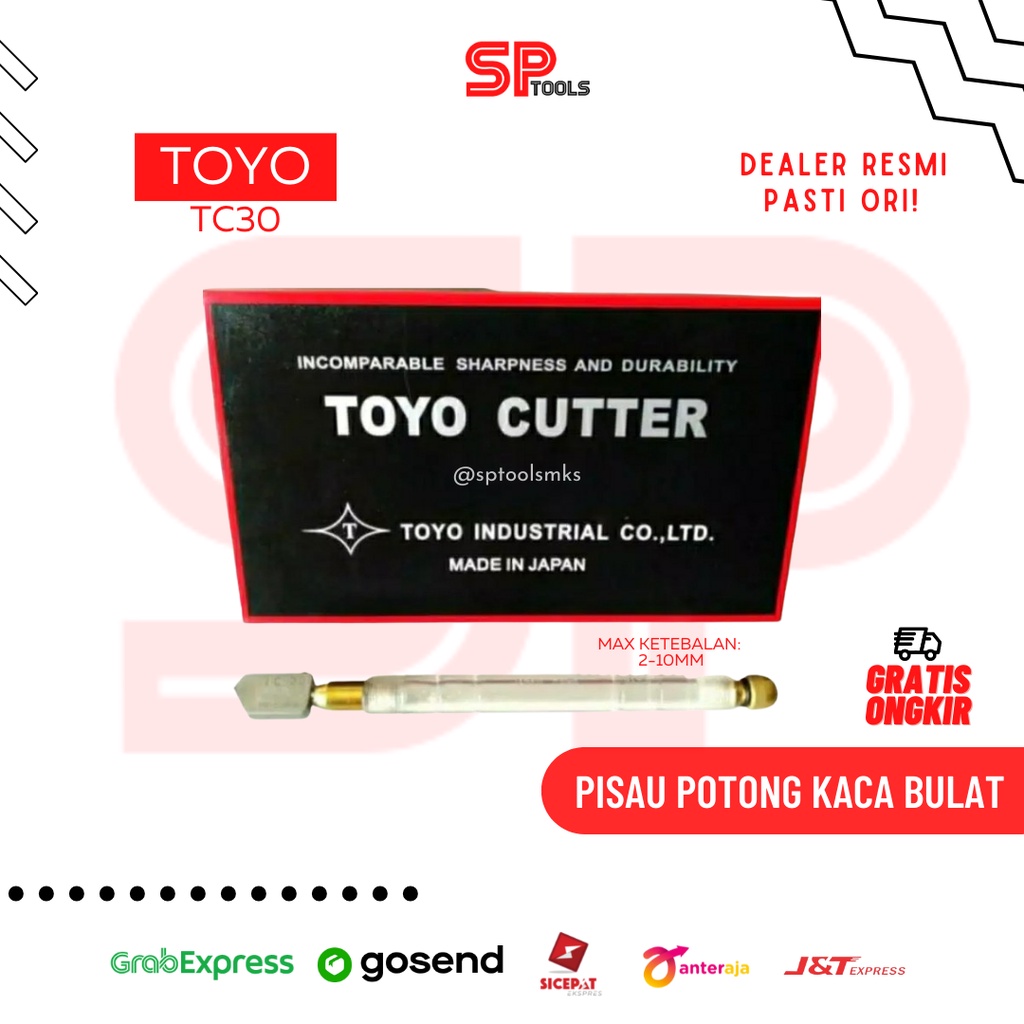 Jual PISAU POTONG KACA TOYO TC30 TC-30 TC 30 MADE IN JAPAN | Shopee Indonesia
