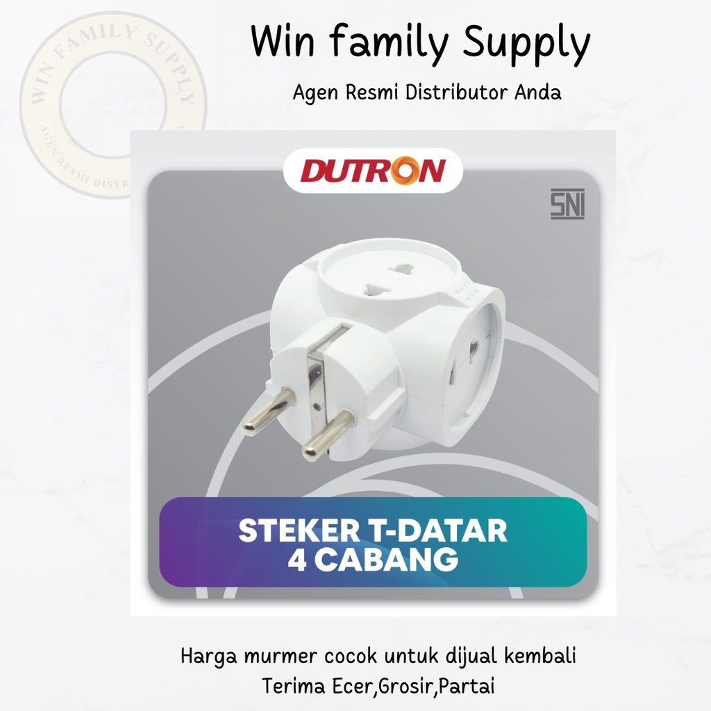 Jual Steker T Multi 4 Lubang / Colokan Steker T Arde Datar 4 Lubang ...
