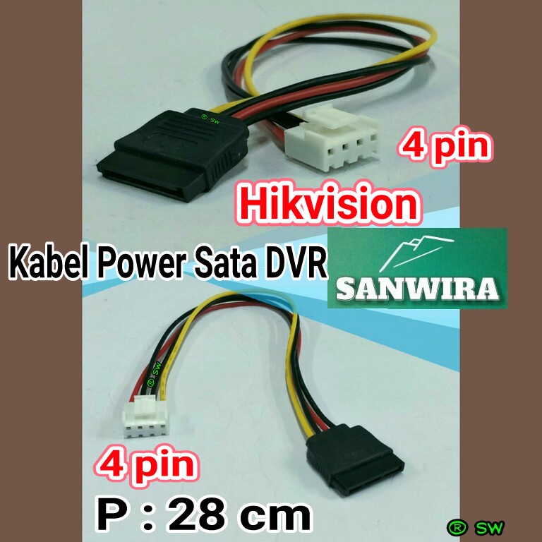 Jual Kabel Power Sata DVR NVR Hikvision Dahua Hilook/ DVR / Sata / Sata ...