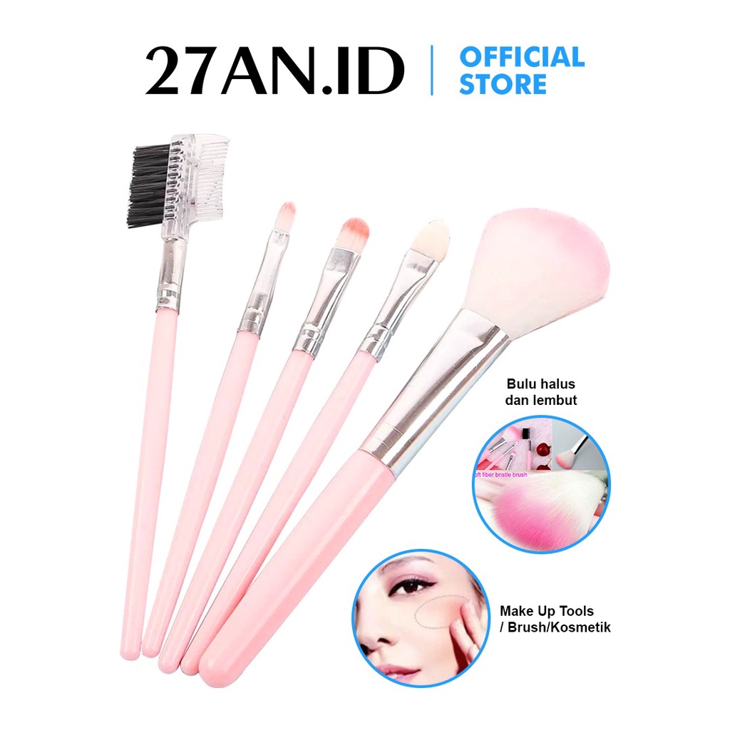 Jual (27AN.ID) Brush Make up 1 set isi 5 pcs H71 Kuas Rias Packingan ...