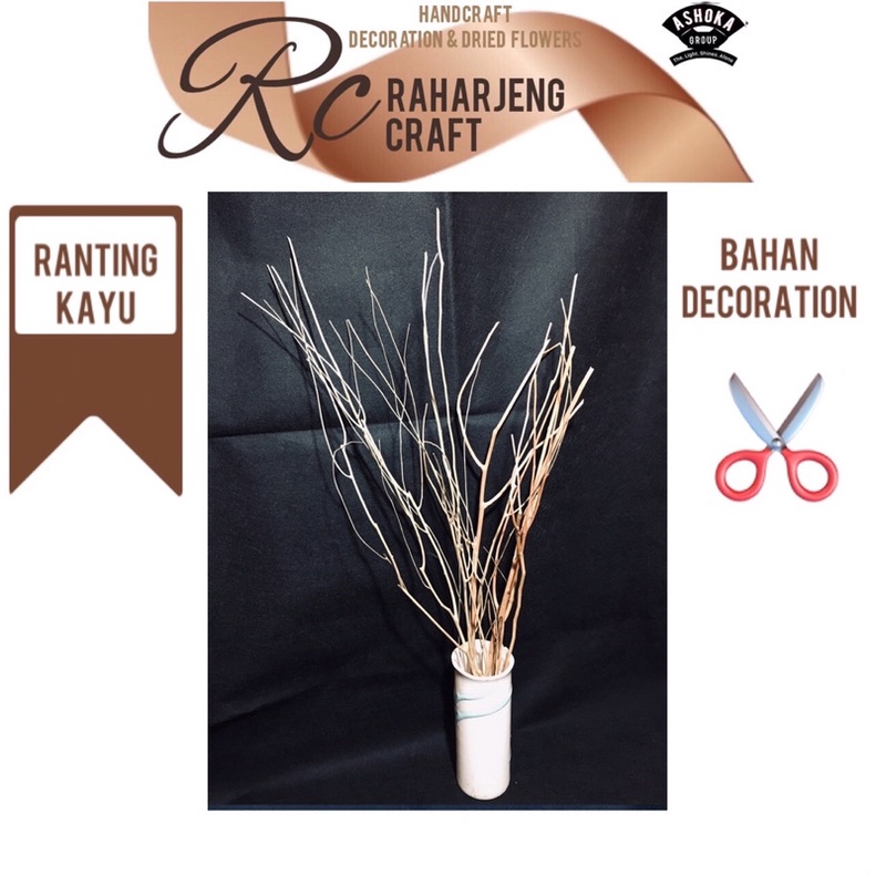 Jual 065 || 50-75 cm| Ranting kayu kering bercabang || branched peeled ...