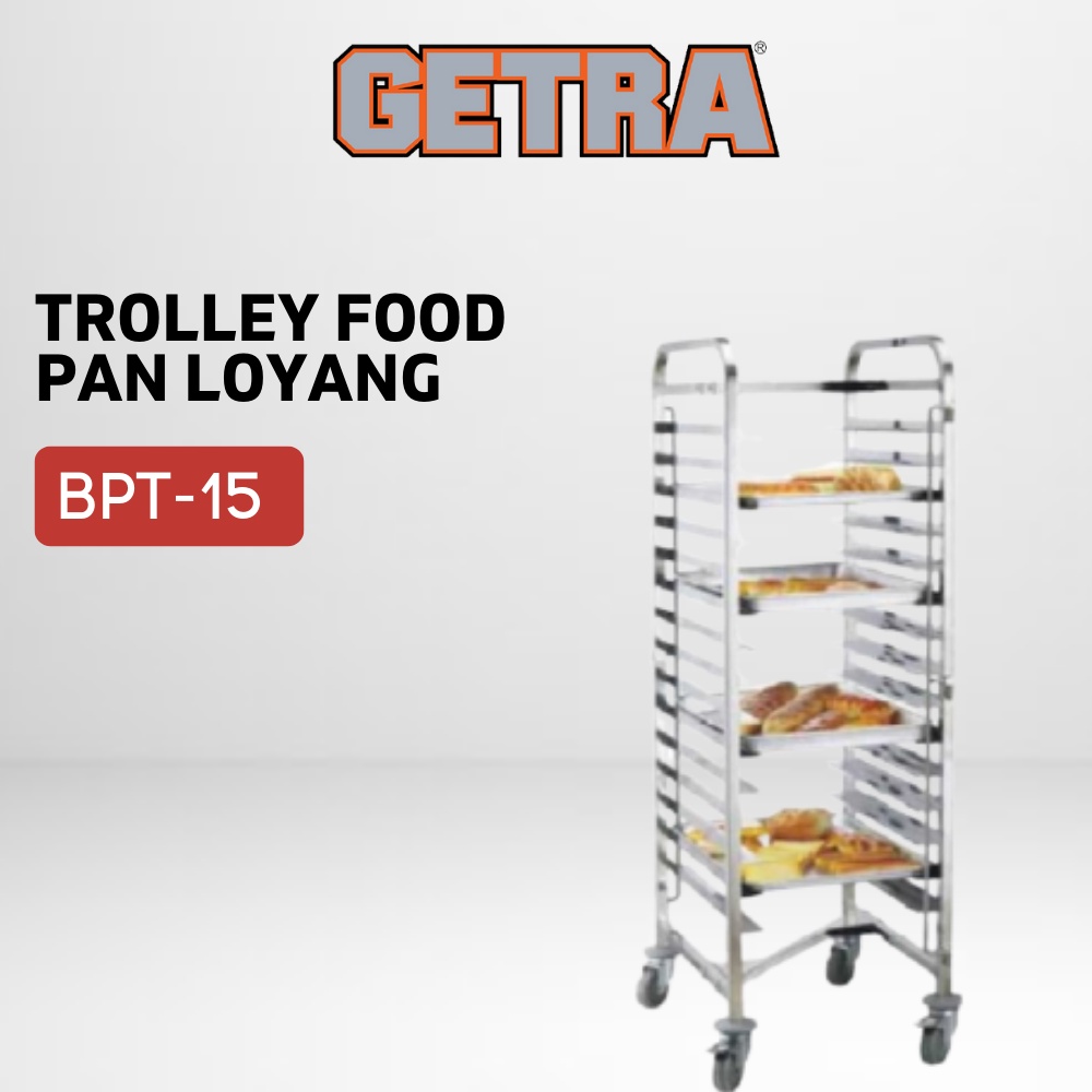 Jual TROLI FOOD PAN LOYANG 60x40 TROLLEY ROTI ORIGINAL GETRA BPT-15 ...