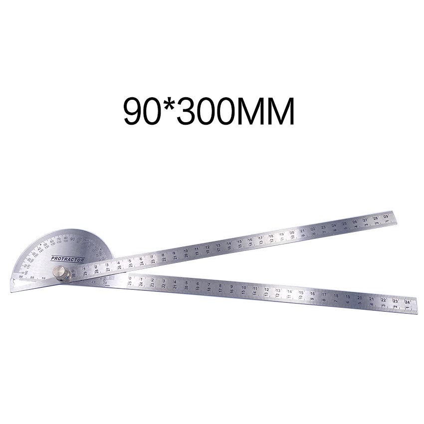 Jual HC Stainless Degree protractor 90mm*300mm Busur derajat Pengukur ...