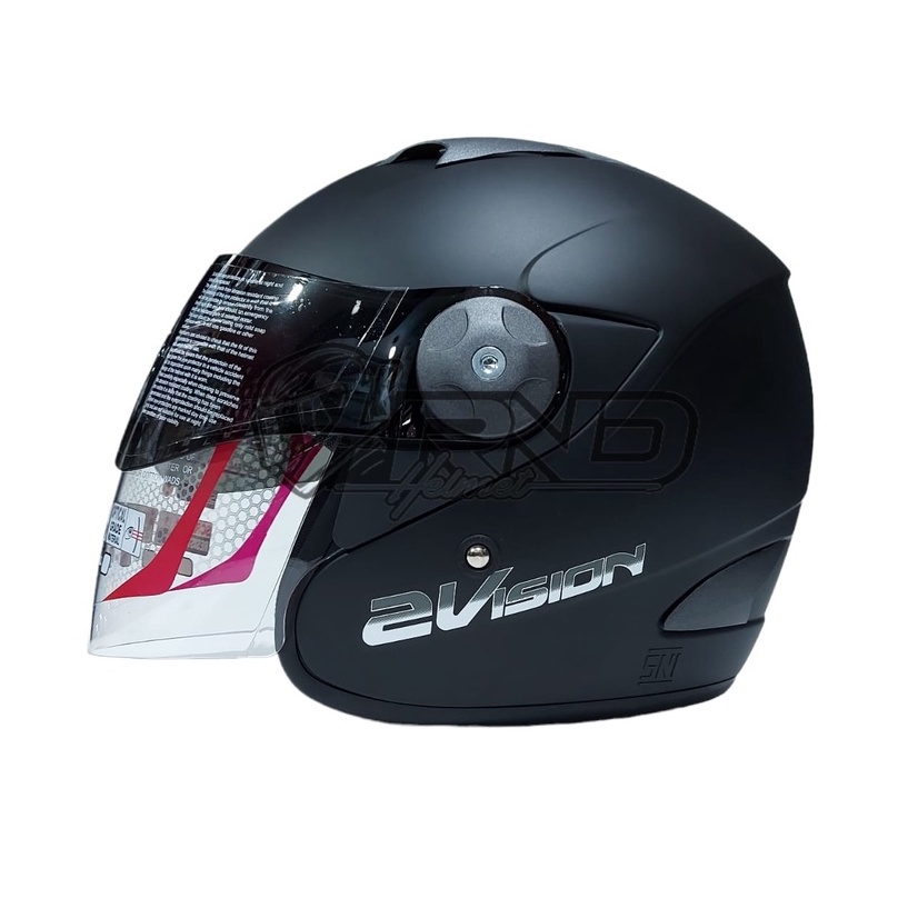 Jual Helm KYT 2 Vision Hitam Doff Original Half Face SNI DOT | Shopee ...