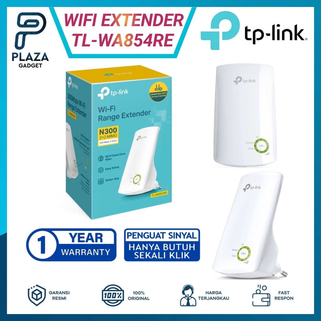 Jual TP-LINK TL-WA854RE Wifi Extender 300Mbps Wifi penguat Signal Range ...