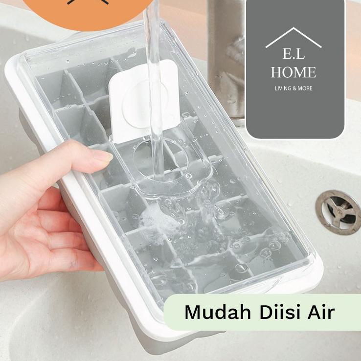 Jual Borong Laris Tempat Kotak Es Batu Makanan Silikon Dengan Tutup ...