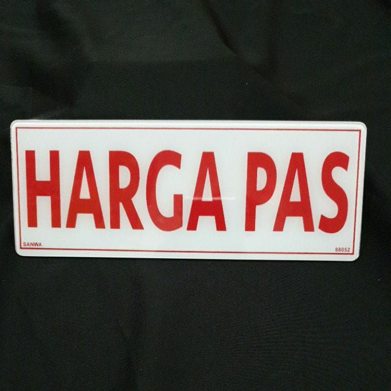 Jual SIGN BOARD HARGA PAS Papan Harga Pas Akrilik Harga Pas Tempelan ...