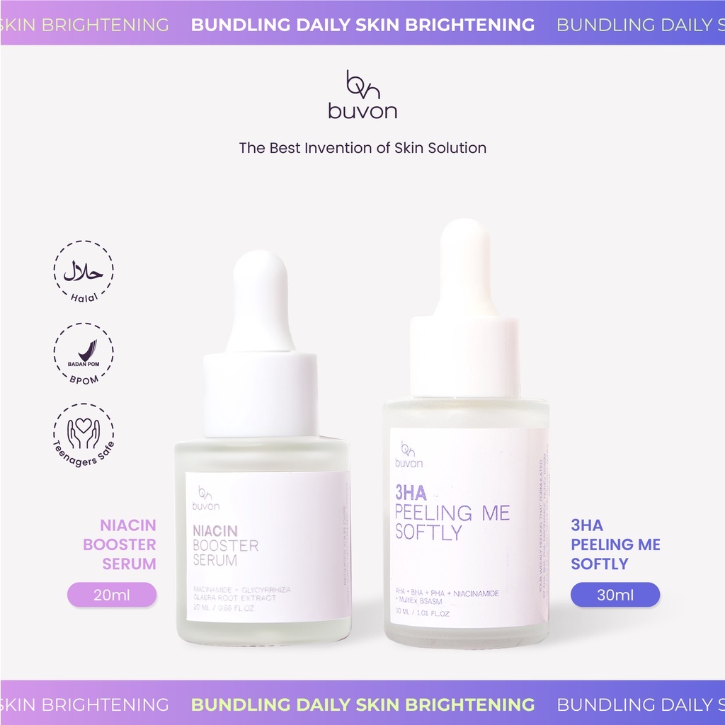 Jual Buvon Double Boost Your Bright (3HA Peeling Me Softly + Niacin ...