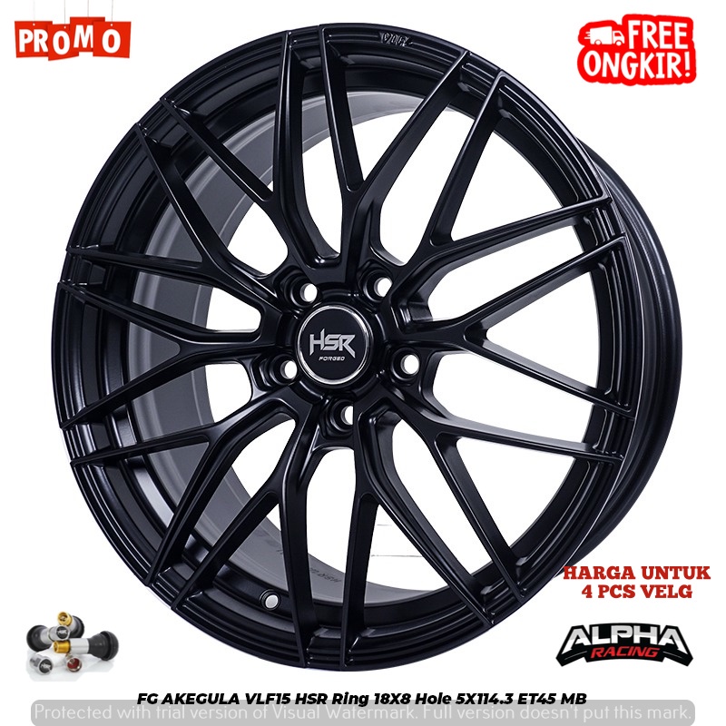 Jual Velg Mobil HSR FG AKEGULA Ring18 Untuk Crv, Hrv, Xpander, Alphard, Innova, Civic Dll ...