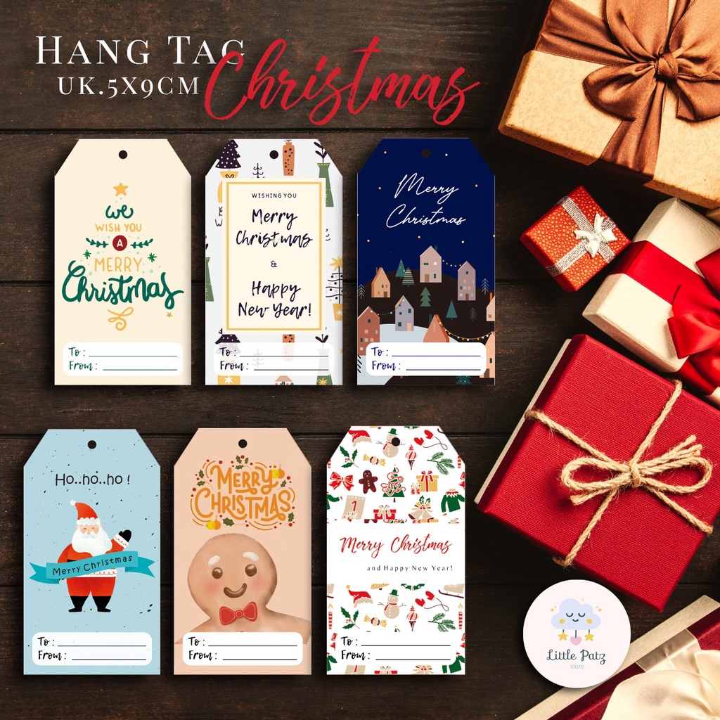 Jual EDITION 3!! Hang Tag CHRISTMAS TO + FROM /Hang Tag NATAL/Party ...