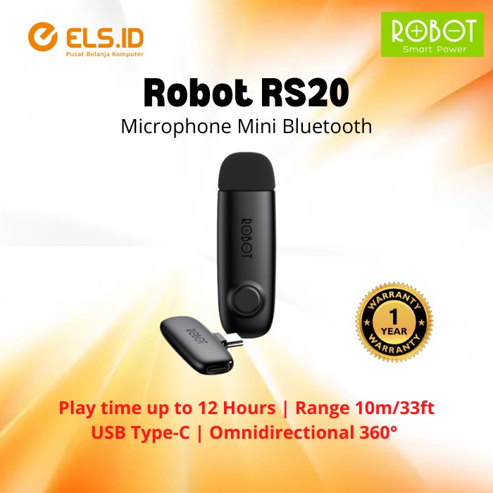 Jual Robot RS20 Microphone Wireless Mini Design Omnidirectional 360 ...