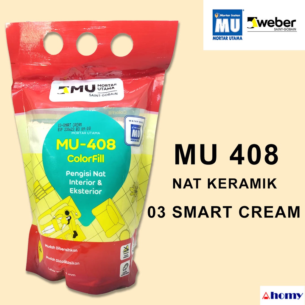 Jual semen nat keramik no 03 (smart cream) MU-408 1kg MU 408 | Shopee ...