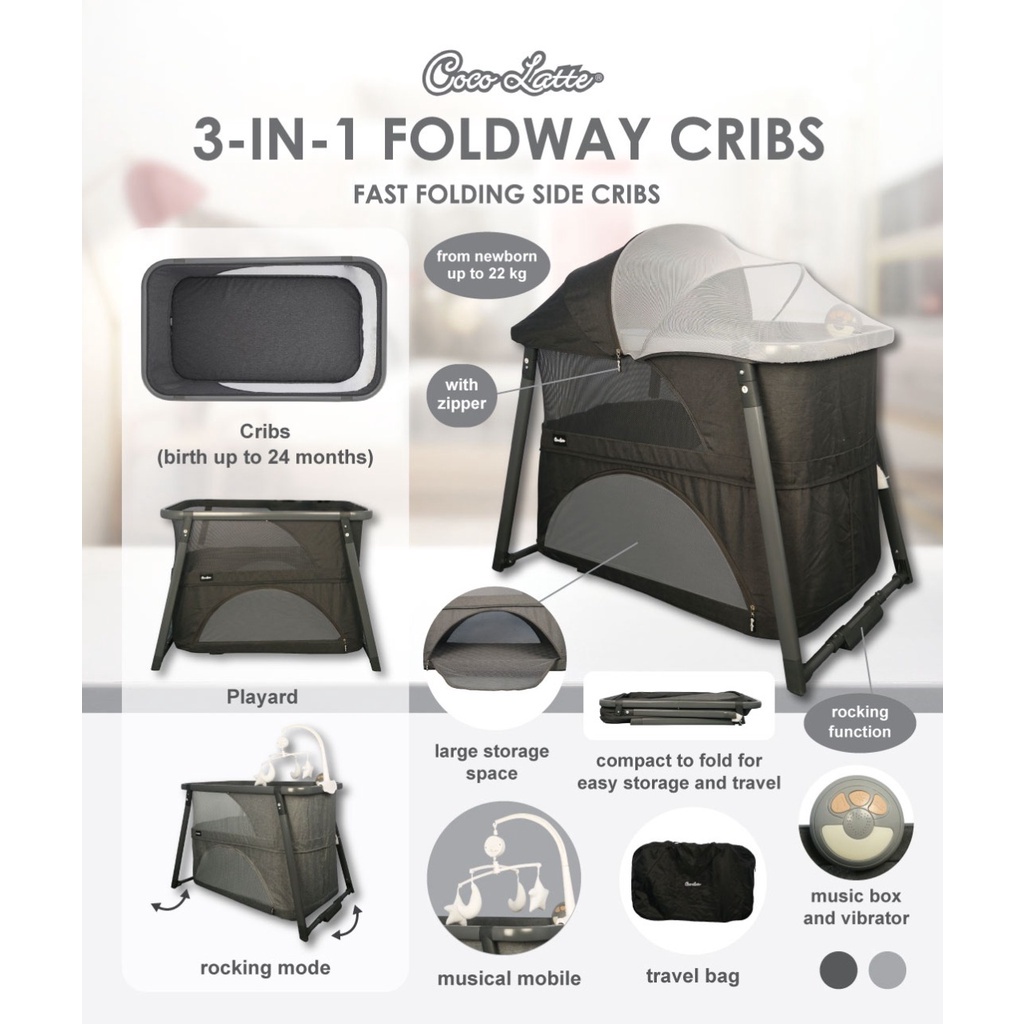 Jual COCOLATTE 3in1 Foldway Crib Box | Shopee Indonesia