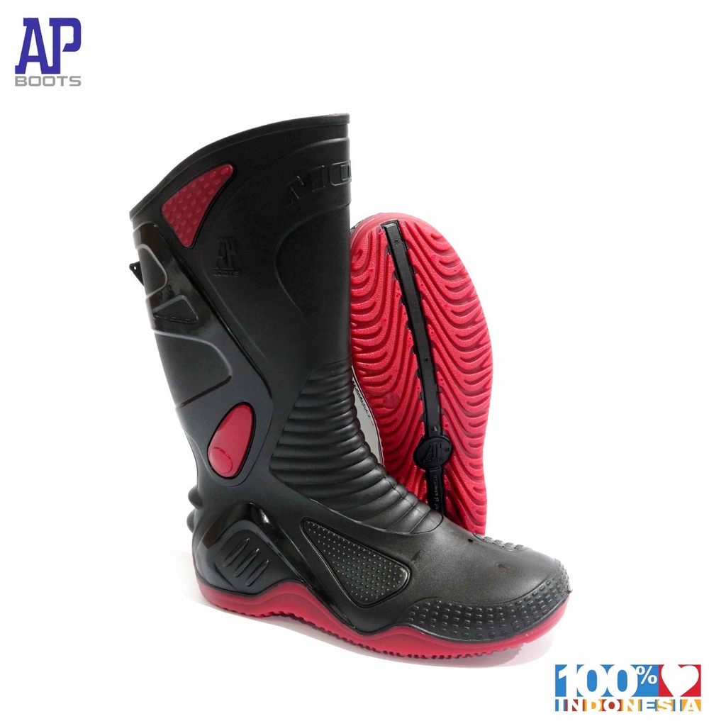 Jual AP MOTO 2 BLACK/RED 39-45 - SEPATU BOOT SEPATU BIKERS - AP BOOTS ...
