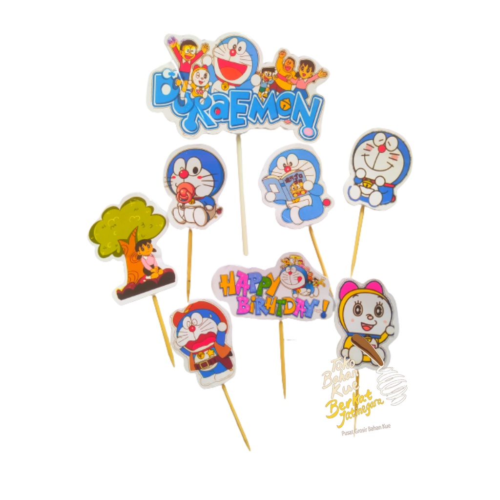 Jual TOPPER TUSUK GIGI DORAEMON / HIASAN KUE / CAKE TOPPER | Shopee Indonesia