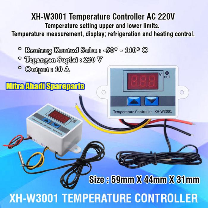 Jual Pid Temperature Controller Xh-W3001 Ac 220V 10A 1500W Ntc10K | Shopee Indonesia