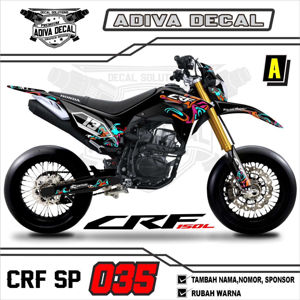 Jual DECAL MOTOR CRF 150 L TRAIL SUPERMOTO KEREN - DEKAL STIKER CRF 150 035 | Shopee Indonesia