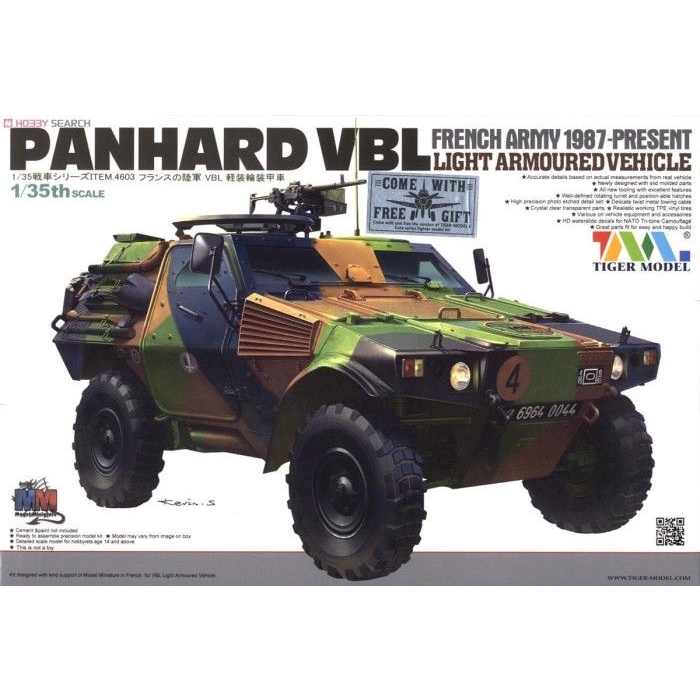 Jual Tiger Model 4603 1/35 Panhard VBL French Army Light Armored ...