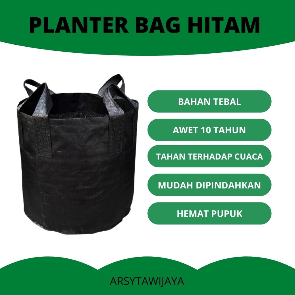 Jual Planter Bag Hitam Tebal - Planter Bag 100 liter - Planter Bag Easy Grow | Shopee Indonesia