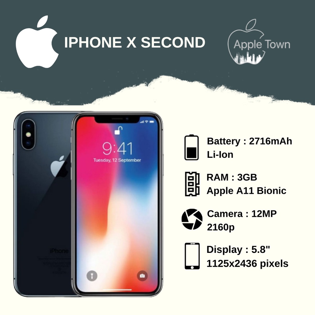 Jual iPhone X Second ex-inter BERGARANSI | Shopee Indonesia