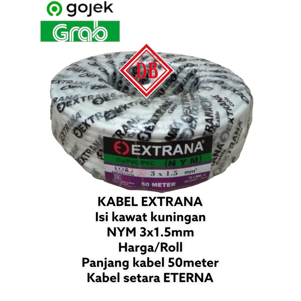 Jual DB KABEL EXTRANA NYM 3x1.5mm ISI KAWAT KUNINGAN/KABEL LISTRIK ...