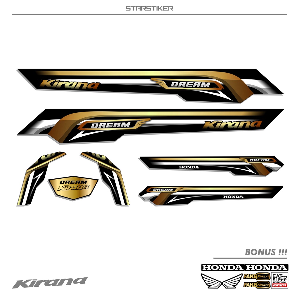 Jual HK07 DREAM 125 KIRANA / STRIPING KIRANA / STRIPING / STIKER HONDA ...