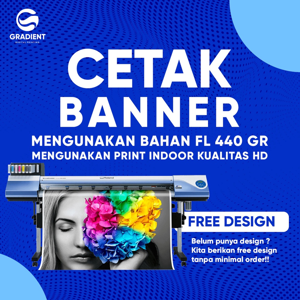 Jual Cetak Banner / Spanduk / Baliho Tebal FL440GR Custom | Shopee Indonesia