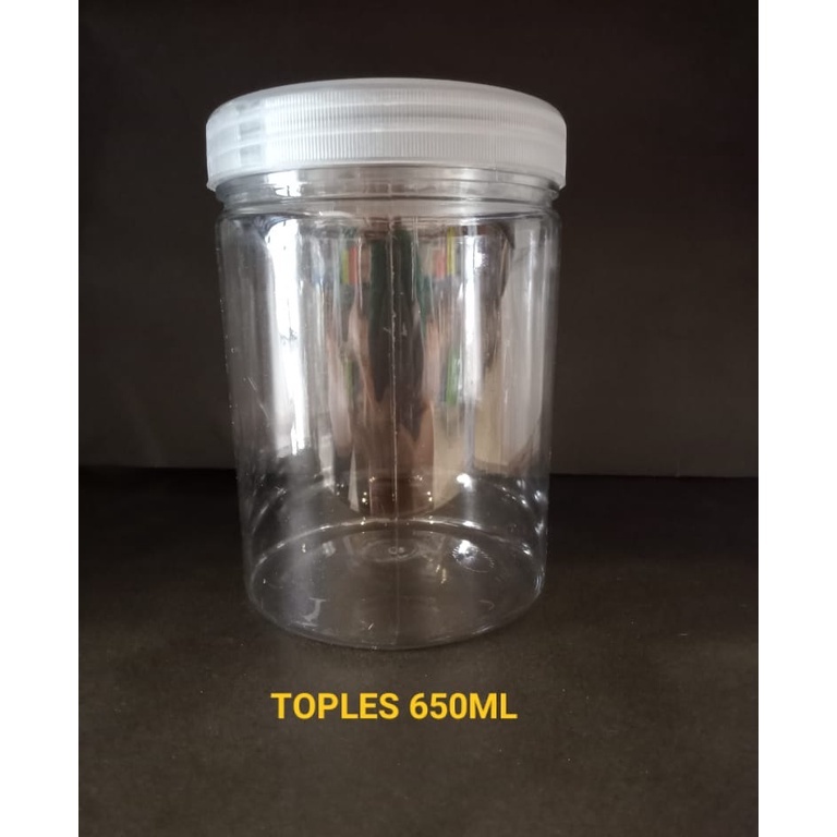 Jual Toples/Jar plastik tutup bening 100ml, 300ml, 350ml, 500ml, 550ml ...