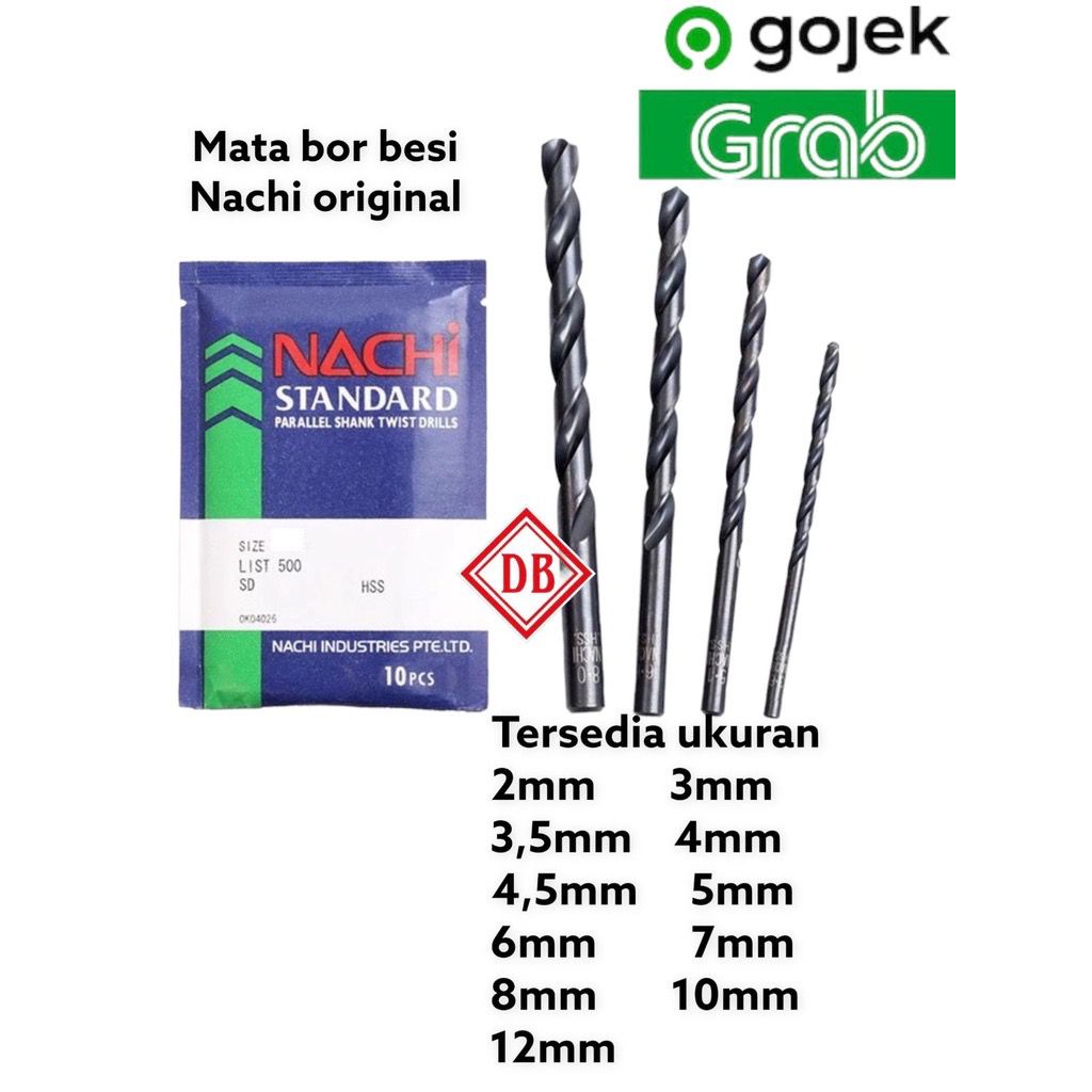 Jual MATA BOR BESI NACHI HSS ORIGINAL/2mm-2.5mm 3mm-3.5mm-4mm-4.5mm-5mm-6mm-7mm-8mm-10mm-12mm ...