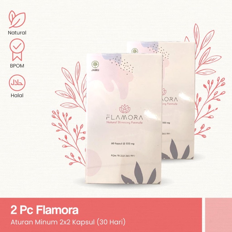 Jual (BUY 2 FREE MINIGOLD) FLAMORA SLIMMING CAPSUL HERBAL PELANGSING ...