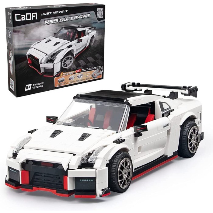 Jual Double E CaDA Bricks C61020W GTR R35 Racing Car Motor | Shopee ...